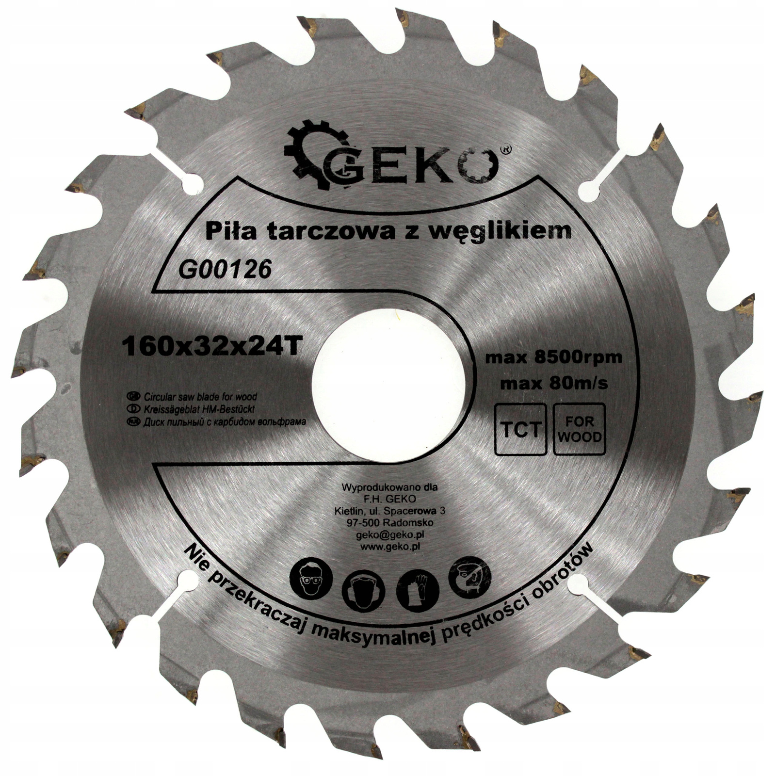 TARCZA WIDIOWA DO DREWNA PIŁA TNĄCA 160x32 24T | Akcesoria do Narzędzi i Elektronarzędzi ...
